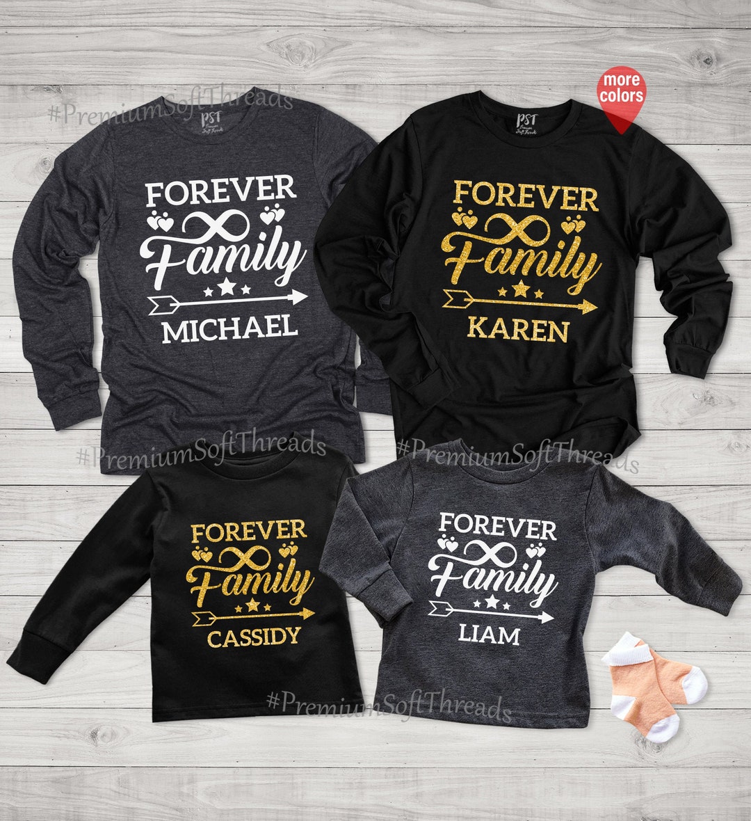 Personalized Family Shirt, Forever Family Long Sleeve Shirt, Custom ...