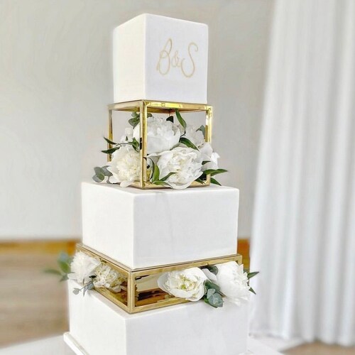 SET Metallic Square and Rectangle Cake Separator Metallic - Etsy