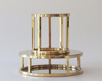 SET - Metallic Gold/metallic Silver/black 6" Round & 10" Round Cake ...