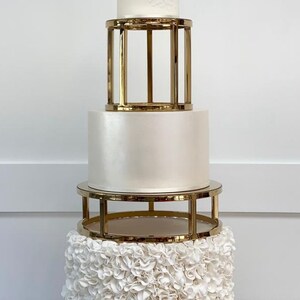10" Round Cake Separator - Metallic Gold Cake Stand or Cake Spacer ...