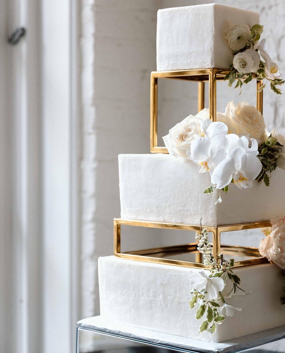 SET - Metallic Square and Rectangle Cake Separator - Metallic Cake ...