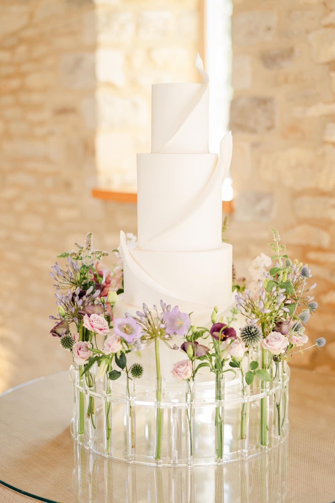 The Floral Crown Cake Stand Flower Stand Floral Arrangements Fresh ...