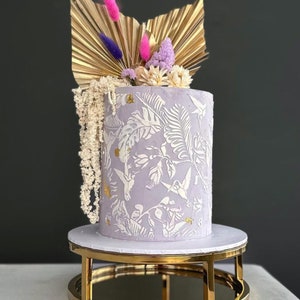 10" Round Cake Separator - Metallic Gold Cake Stand or Cake Spacer ...