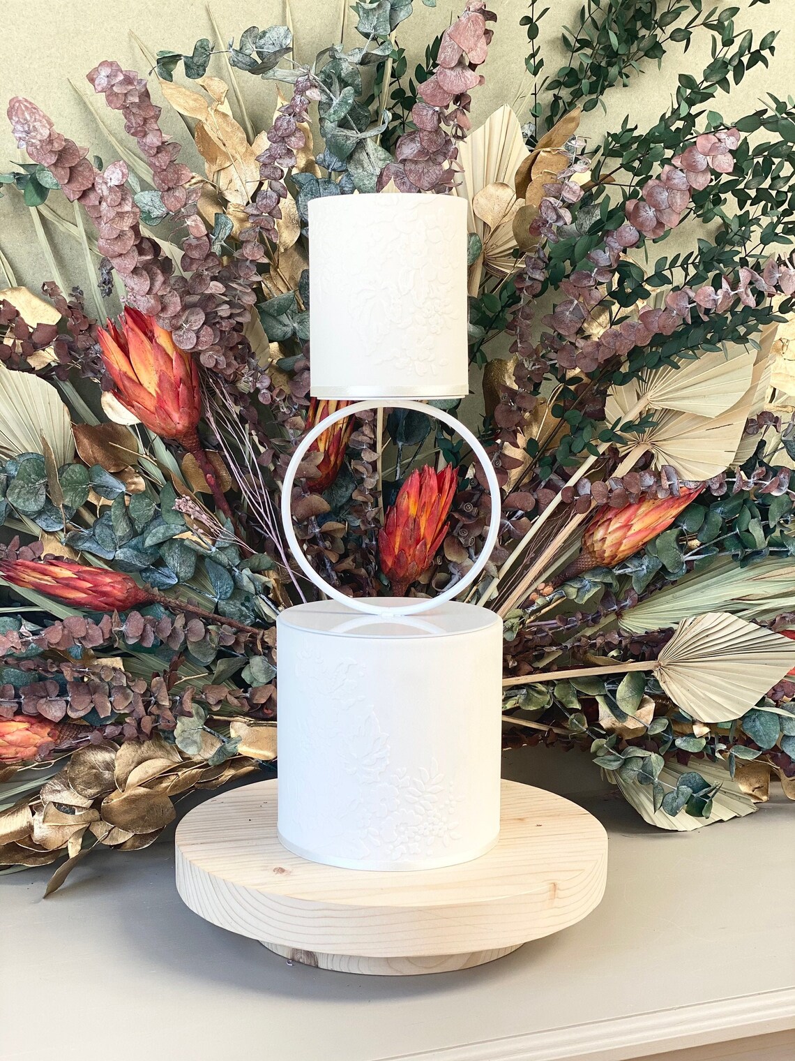 PROPSECURE HOOP Tier Cake Separator - Circle Cake Spacer - Gold Ring ...