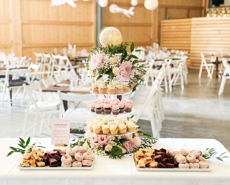 6 Tier Acrylic Cupcake Tower, Large Clear Cupcake Stand Holds 60 ...