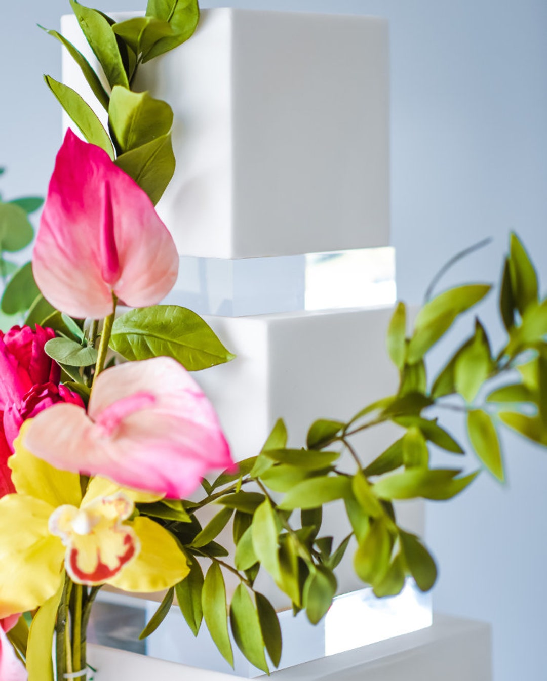 SQUARE 30mm Ultra Polished Acrylic Cake Separator - Cake Spacer ...