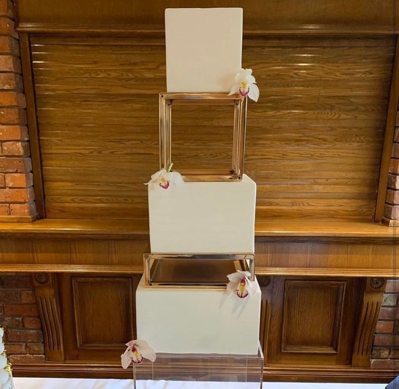 SET Metallic Square and Rectangle Cake Separator Metallic - Etsy