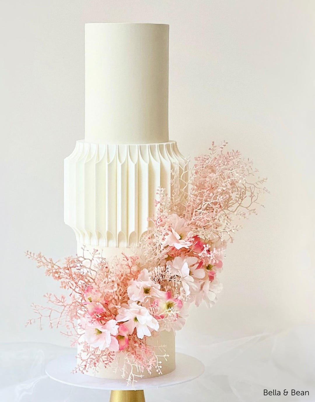 Round Fluted Cake Separator- Wedding Cake Spacer - Fake Cake Tier ...