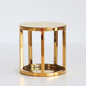 6" Round Cake Separator - Wedding Cake Stacker - Metallic Gold/metallic ...