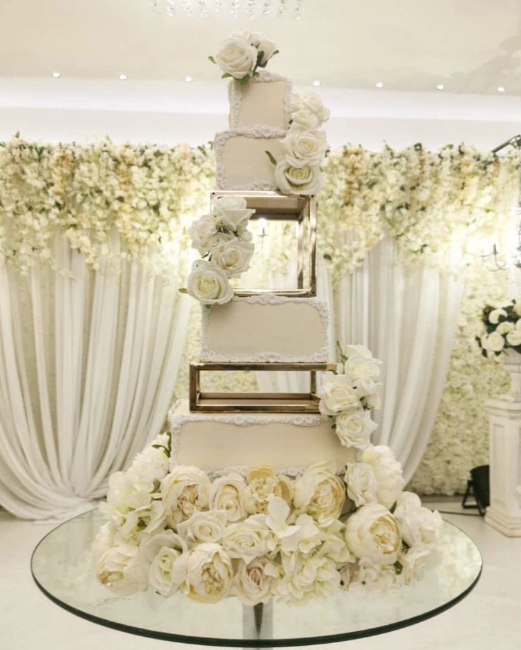 RECTANGLE Cake Separator Metallic Cake Stand | Etsy UK