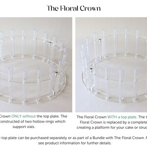 The Floral Crown Cake Stand Flower Stand Floral - Etsy