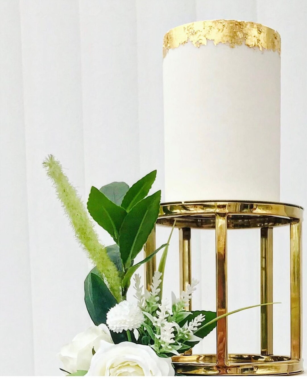 6" Round Cake Separator - Metallic Gold/metallic Silver/black Cake ...