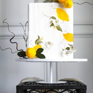 White Stiletto Cake Stand - Wedding Cake Pedestal - White Cake Riser ...