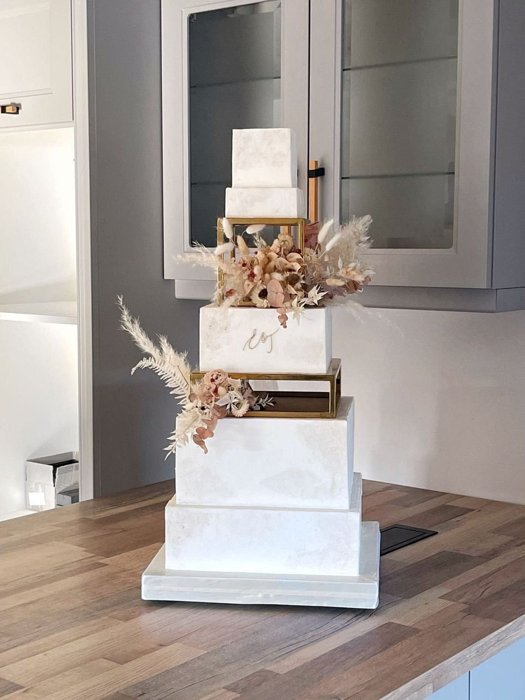 SET - Metallic Square and Rectangle Cake Separator - Metallic Cake ...