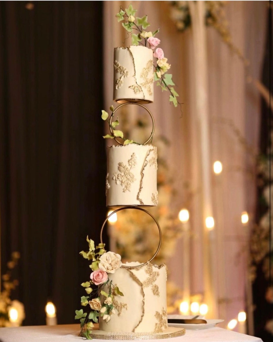 HOOP Tier Cake Separator - Gold Ring Cake Spacer - Black Cake Riser - Etsy