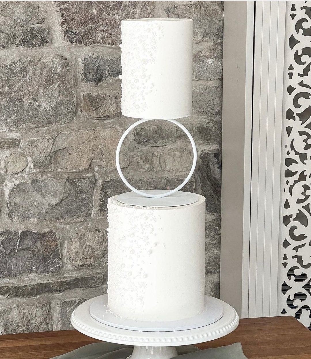 HOOP Tier Cake Separator - White Ring Cake Spacer - Hoop Cake Stand ...