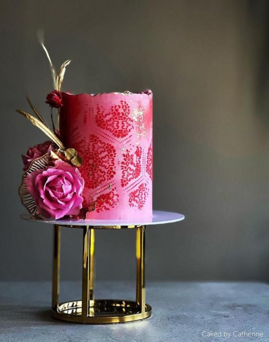 6 Round Cake Separator Metallic Gold/metallic Silver/black Cake Spacer ...