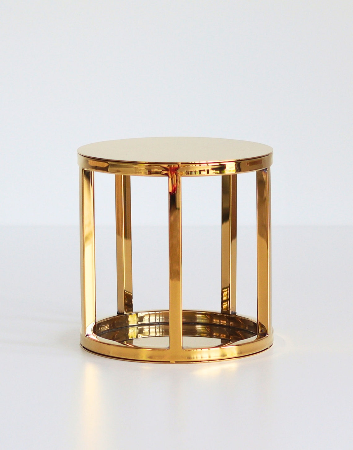 6" Round Cake Separator - Metallic Gold/metallic Silver/black Cake ...