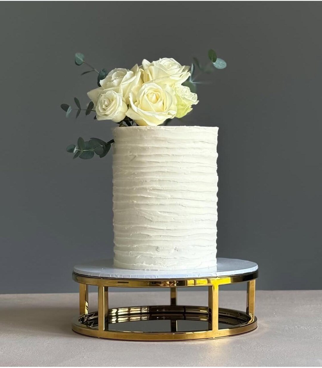 10" Round Cake Separator - Metallic Gold Cake Stand or Cake Spacer ...