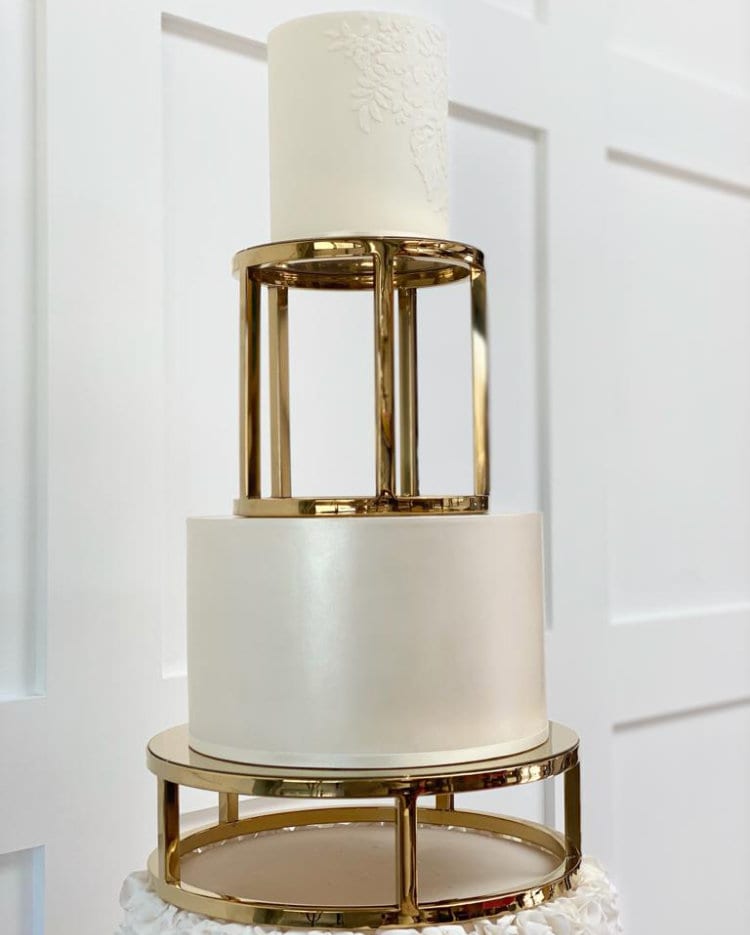 10 Round Cake Separator Metallic Gold Cake Stand and | Etsy