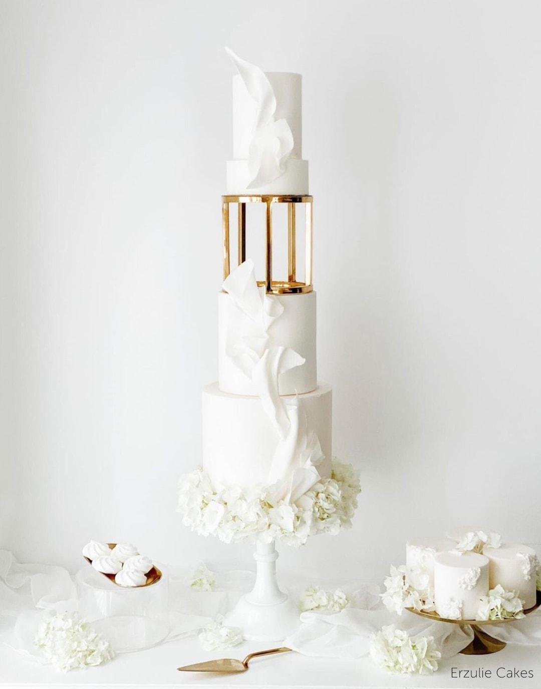 6" Round Cake Separator - Metallic Gold/metallic Silver/black Cake ...