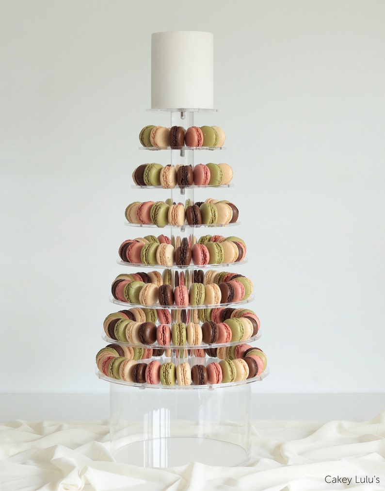 Ultra Adjustable 8 Tier Acrylic Macaron Tower - Strong Macaron Display ...