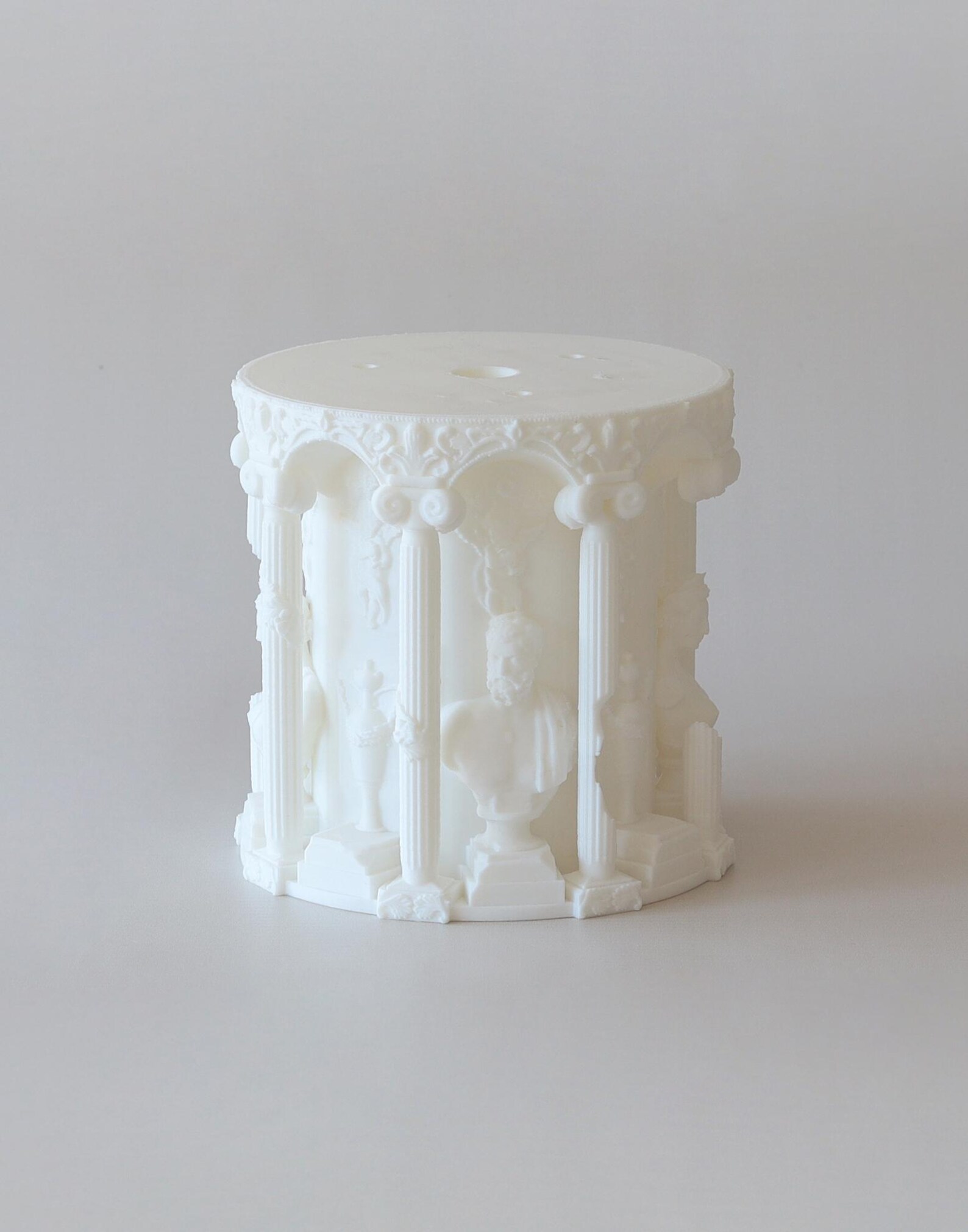 Roman-themed White Cake Separator | Elegant Wedding Cake Separator ...