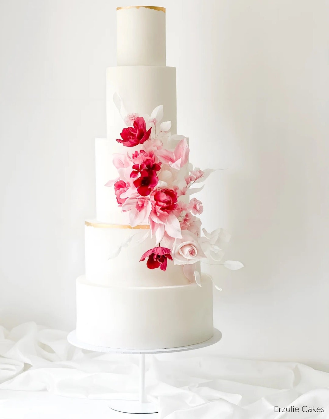 White Stiletto Cake Stand - Wedding Cake Pedestal - White Cake Riser ...