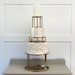 6" Round Cake Separator - Metallic Gold/metallic Silver/black Cake ...