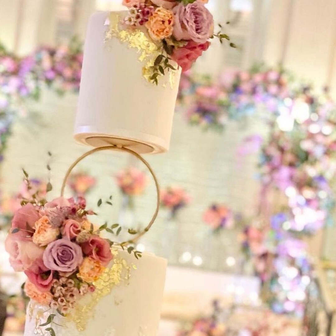 HOOP Tier PROPSECURE Cake Separator - Metallic Ring Cake Spacer - Hoop ...