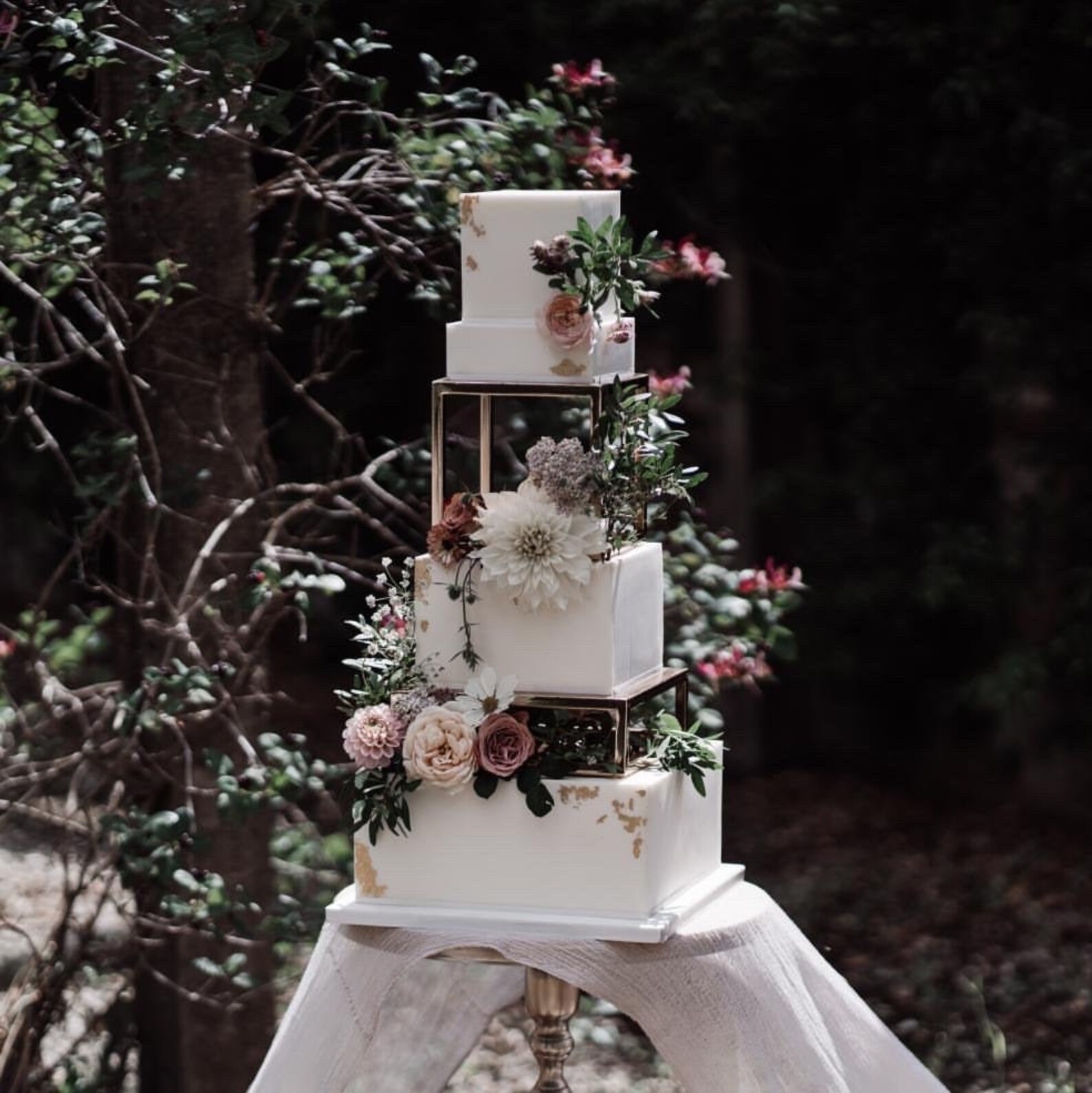 SET Metallic Square and Rectangle Cake Separator Metallic - Etsy