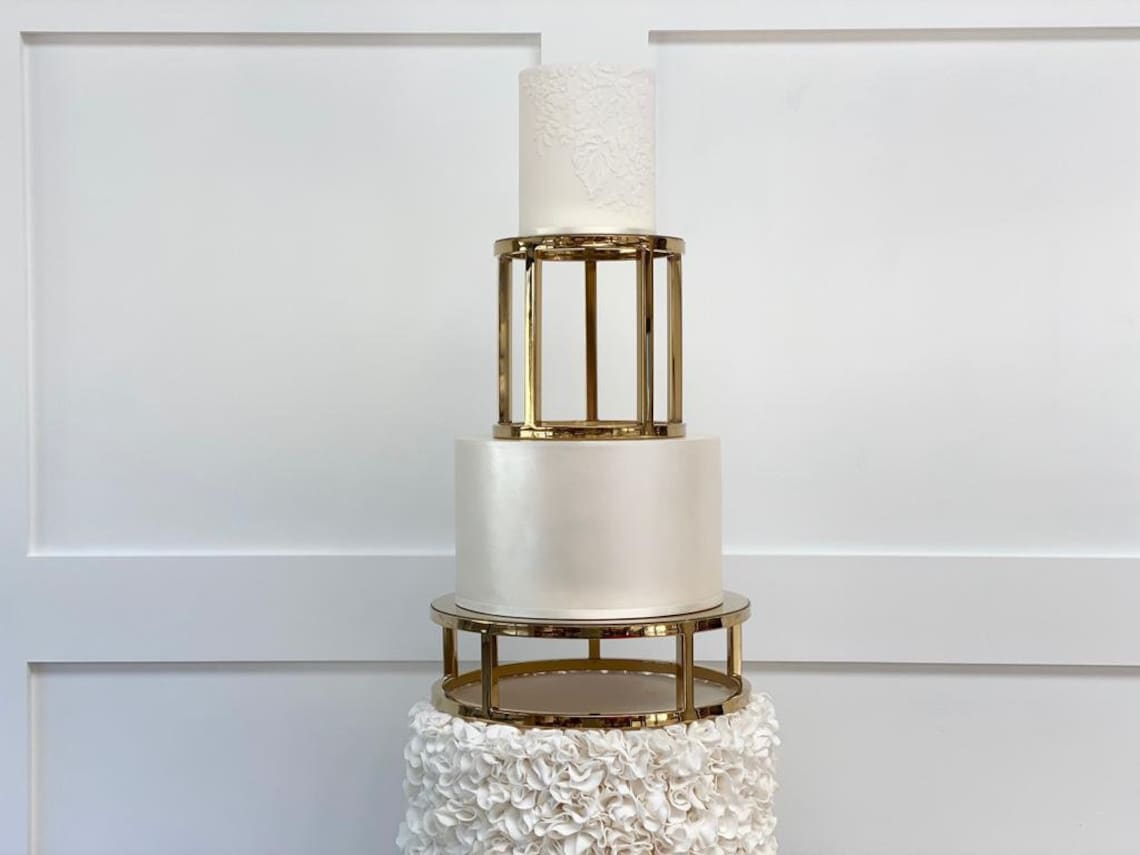 10 Round Cake Separator Metallic Gold Cake Stand or | Etsy