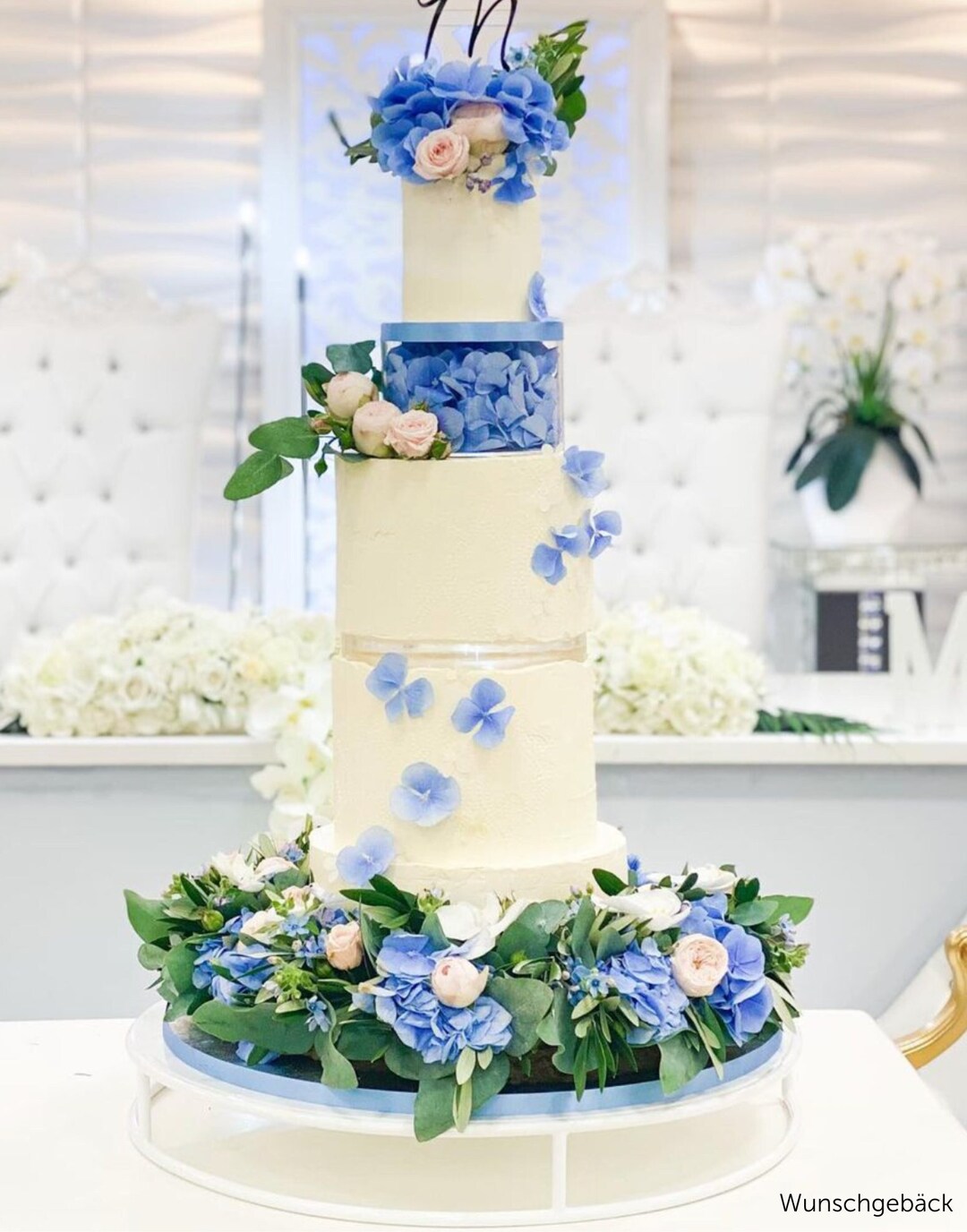 Bespoke Metallic Plinth - Large Metal Cake Stand - 16" Champagne Gold ...