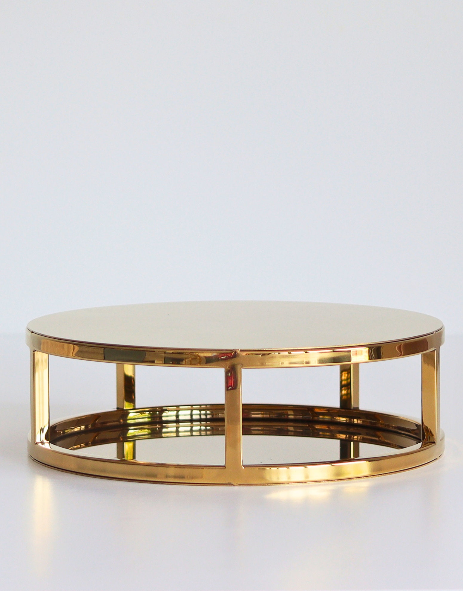 10" Round Cake Separator - Metallic Gold Cake Stand or Cake Spacer ...