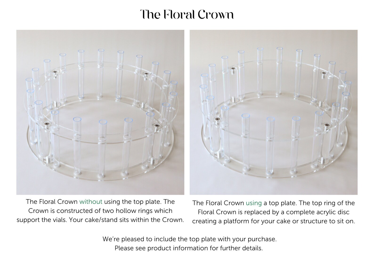 The Floral Crown - Cake Stand - Flower Stand - Floral Arrangements ...
