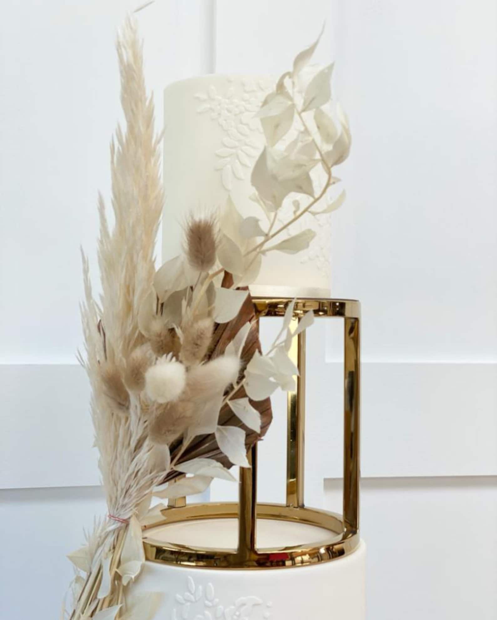 6 Round Cake Separator Metallic Gold and White Cake - Etsy UK