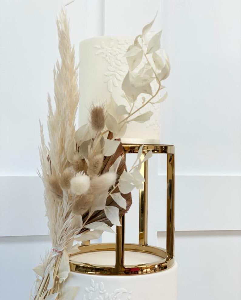 6 Round Cake Separator Metallic Gold and White Cake - Etsy UK