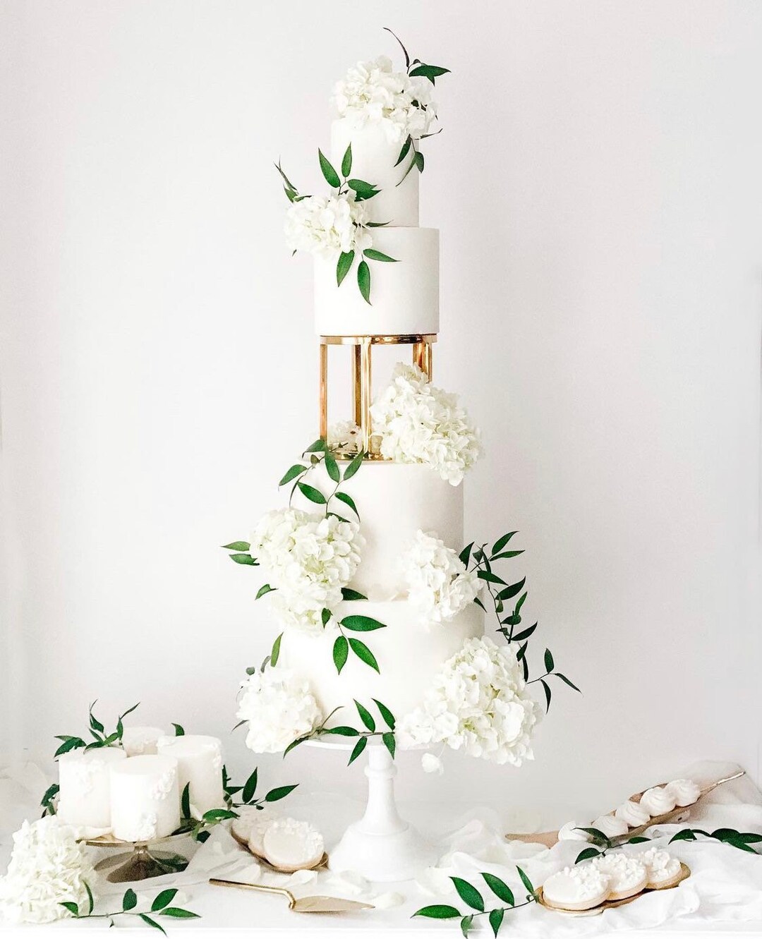 6" Round Cake Separator - Wedding Cake Stacker - Metallic Gold/metallic ...