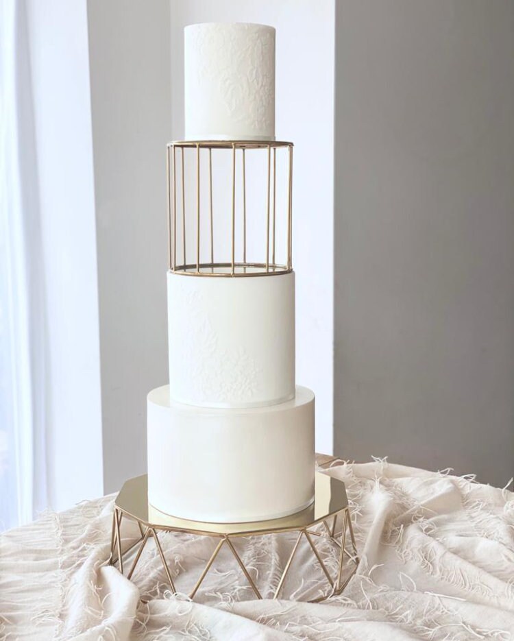 Gold Birdcage Cake Separator - Metallic Cake Spacer - Cake Riser - Bird ...