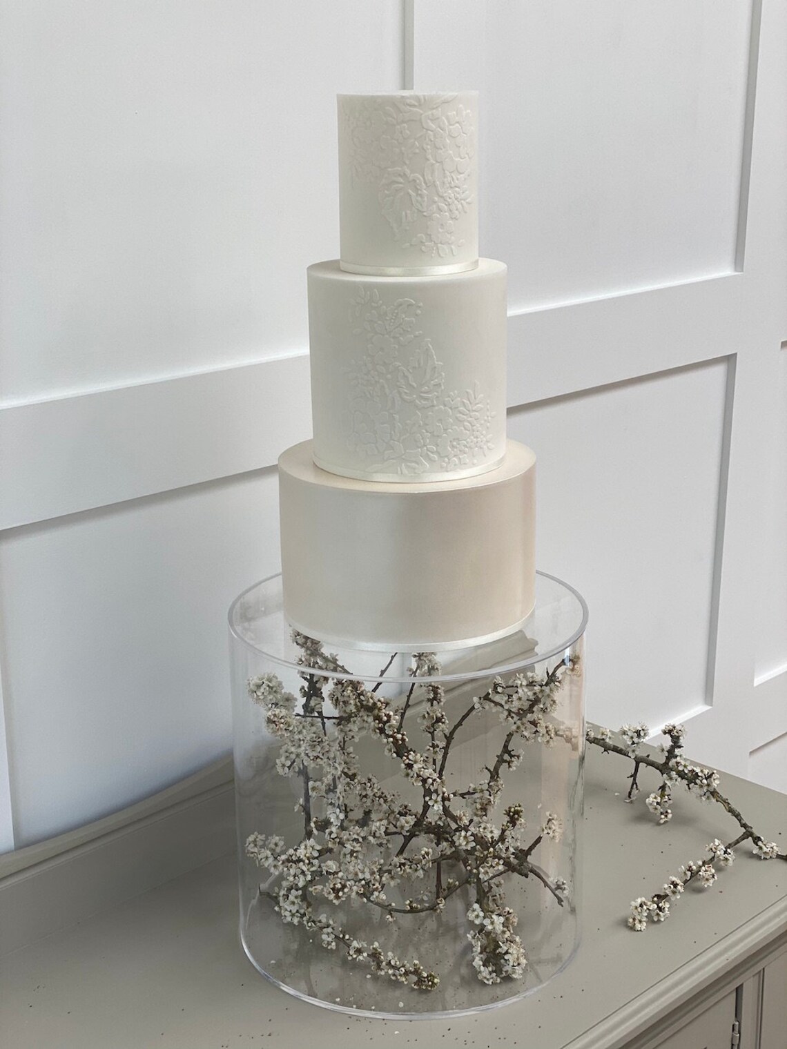 Large Modern 12" Cake Stand - Acrylic Cake Stand - Fillable Cake Stand ...