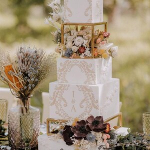 SQUARE Cake Separator - Metallic Cake Spacer - Etsy