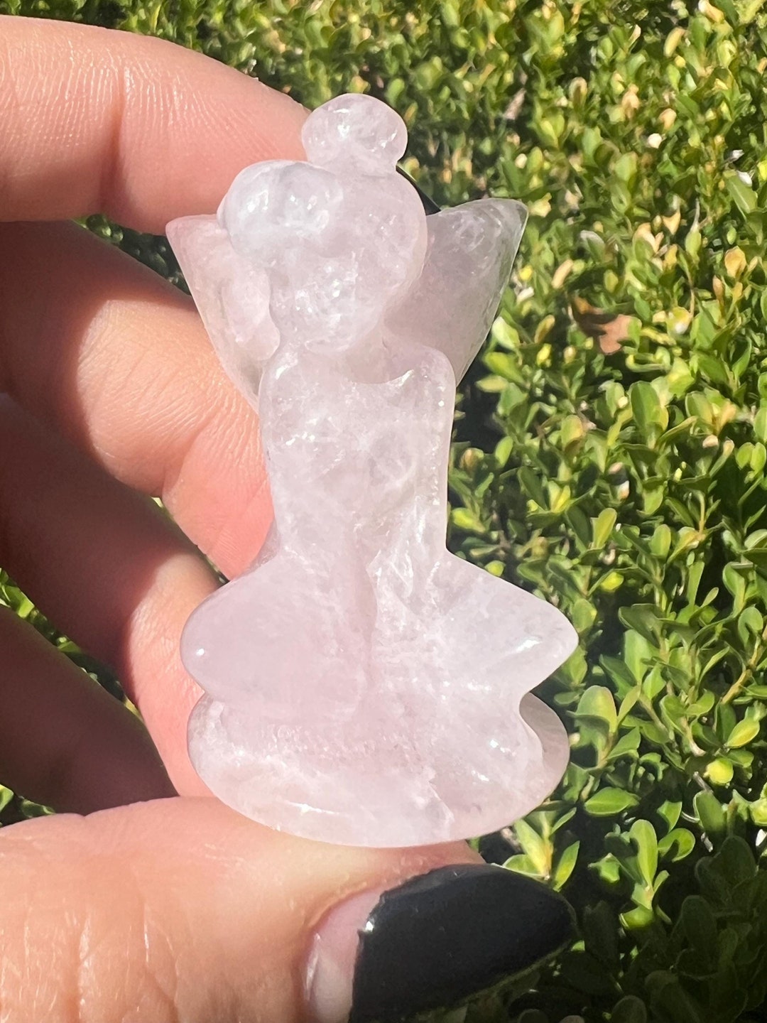 Rose Quartz Crystal Tinker Bell Carving - Etsy