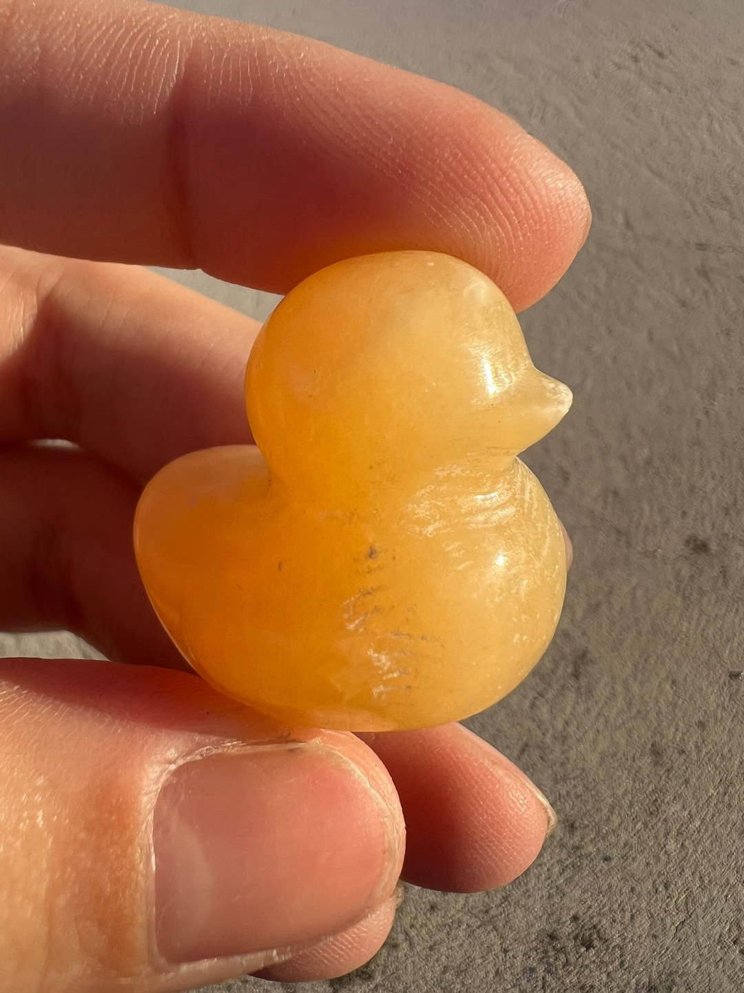 Orange Calcite Crystal Duck Carving - Etsy