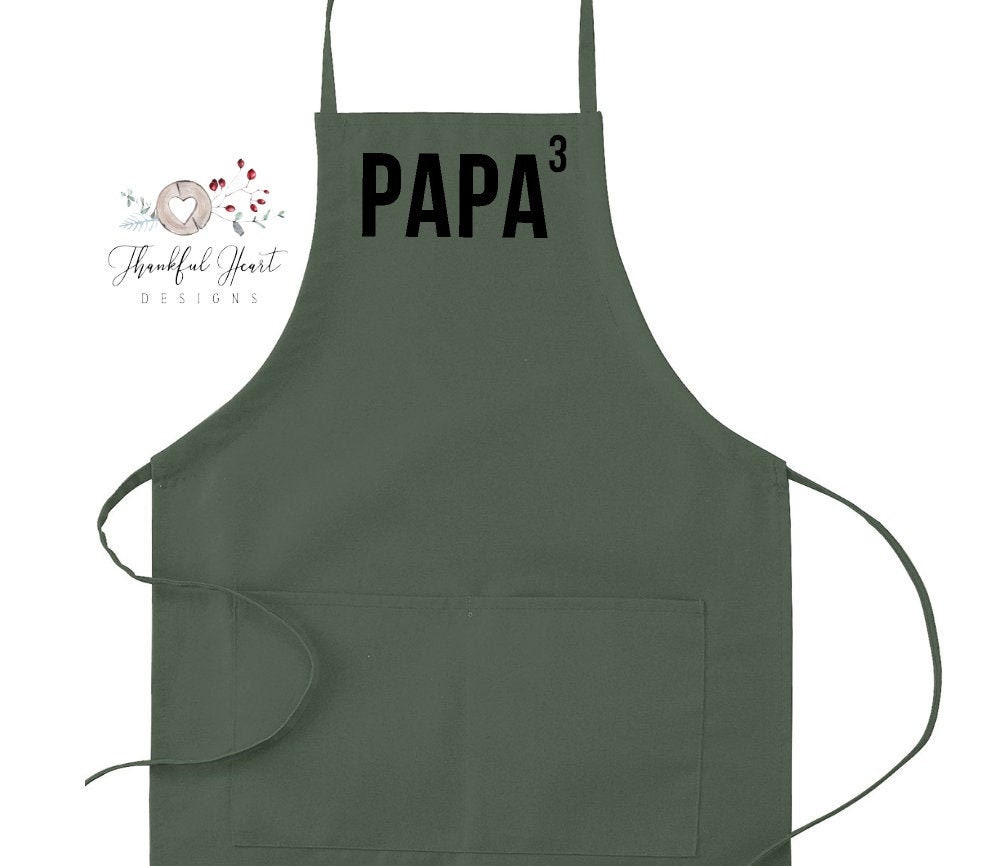 Papa Apron Grandpa Apron Dad Apron Dad Grilling Apron | Etsy