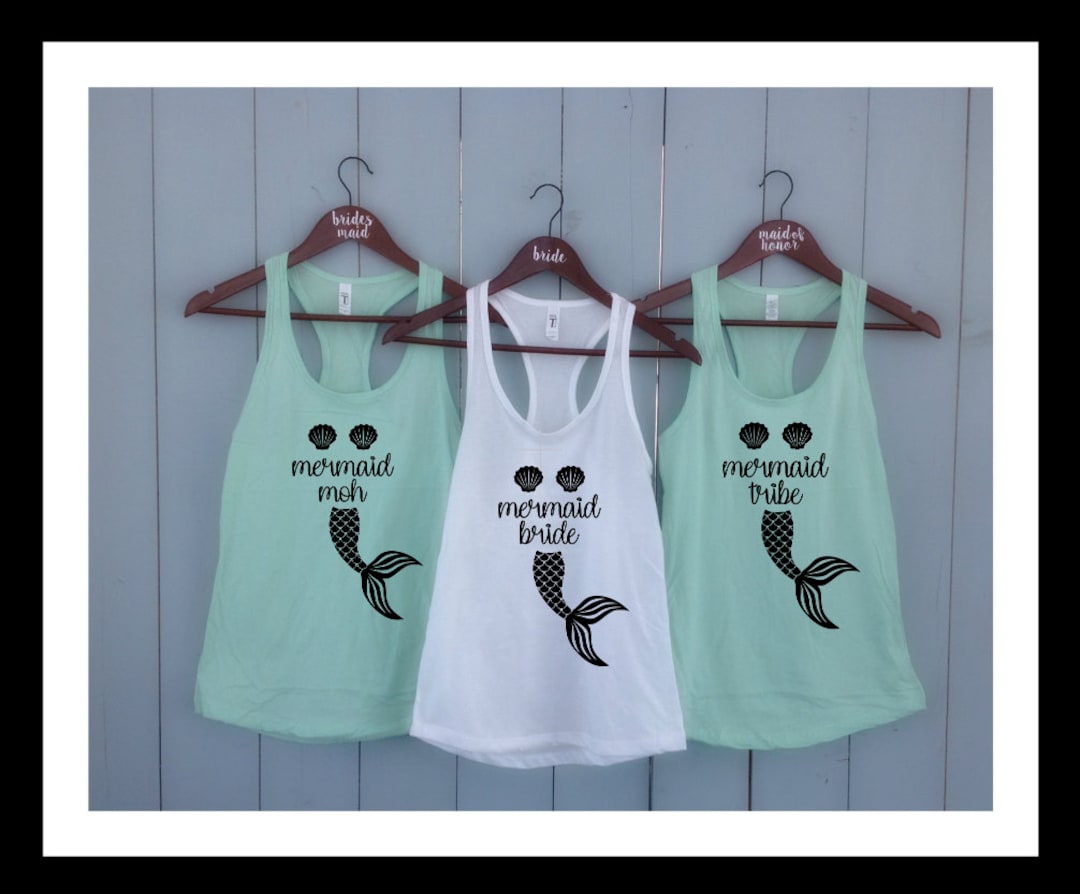 Mermaid Bride Tribe Stagette Party Shirts, Bride Squad Shirt, Bridal ...