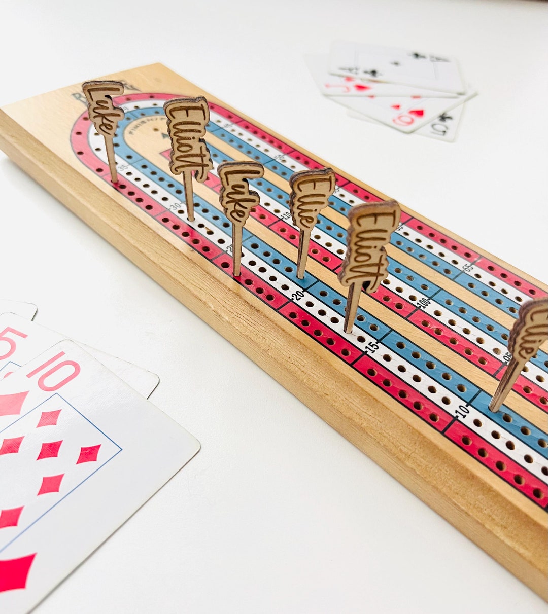 Custom Engraved Name Crib Pegs, Cribbage Pegs Game Pieces, Stocking ...