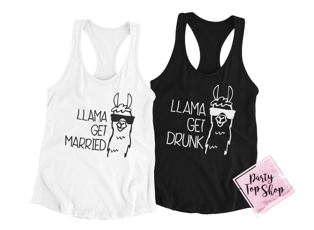 Wedding Bachelorette Stagette Party Tees Shirts, Llama Party Custom ...