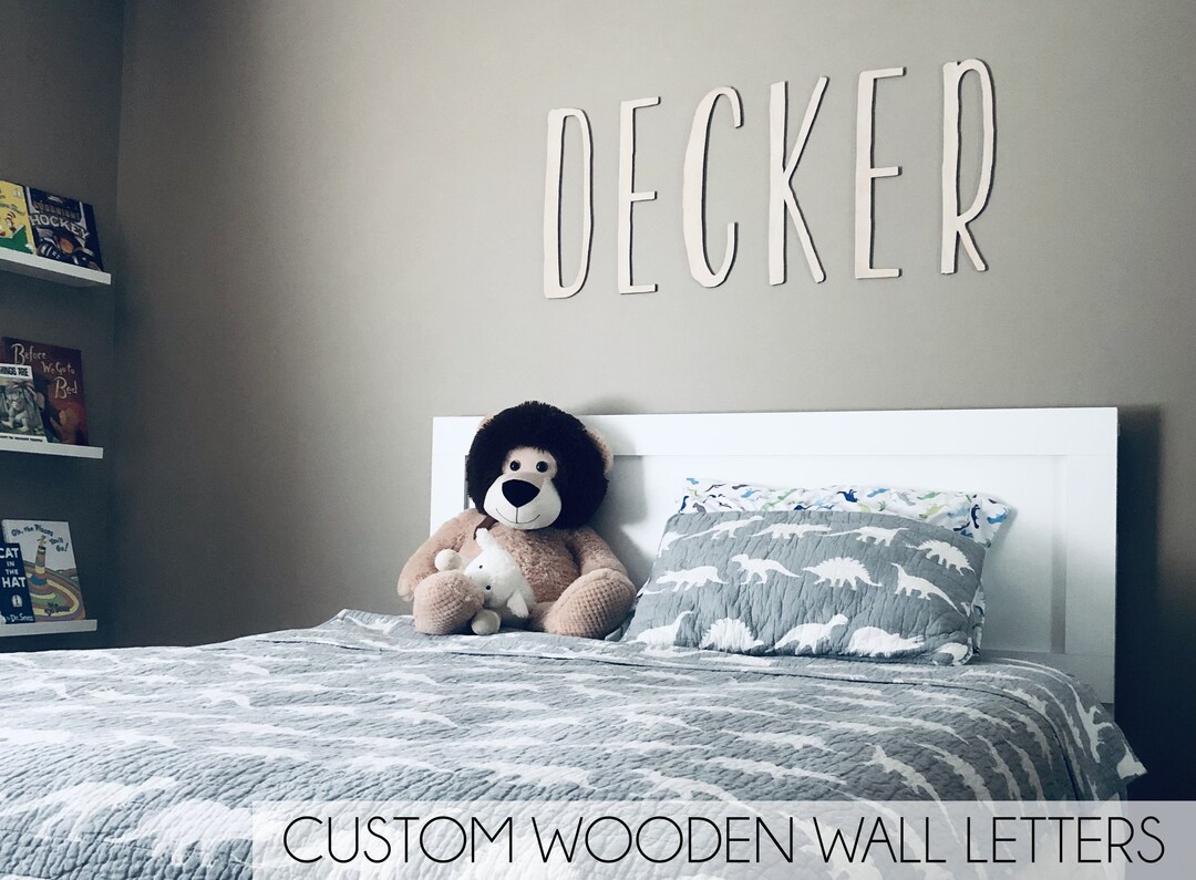 Nursery Kids Wall Decor, Tall Wooden Bedroom Letters, Custom Name Sign ...