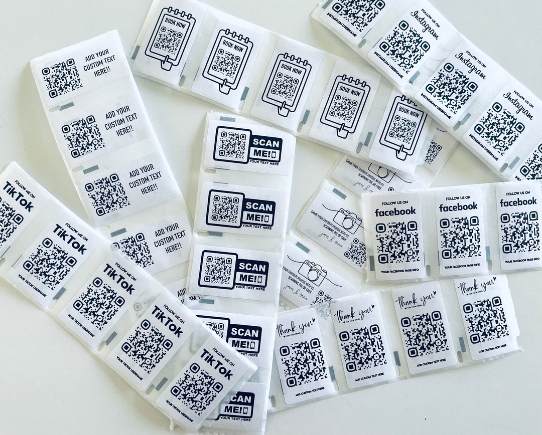 Custom QR Code Stickers Labels, Small Business Packaging Labels, 2.25 X ...