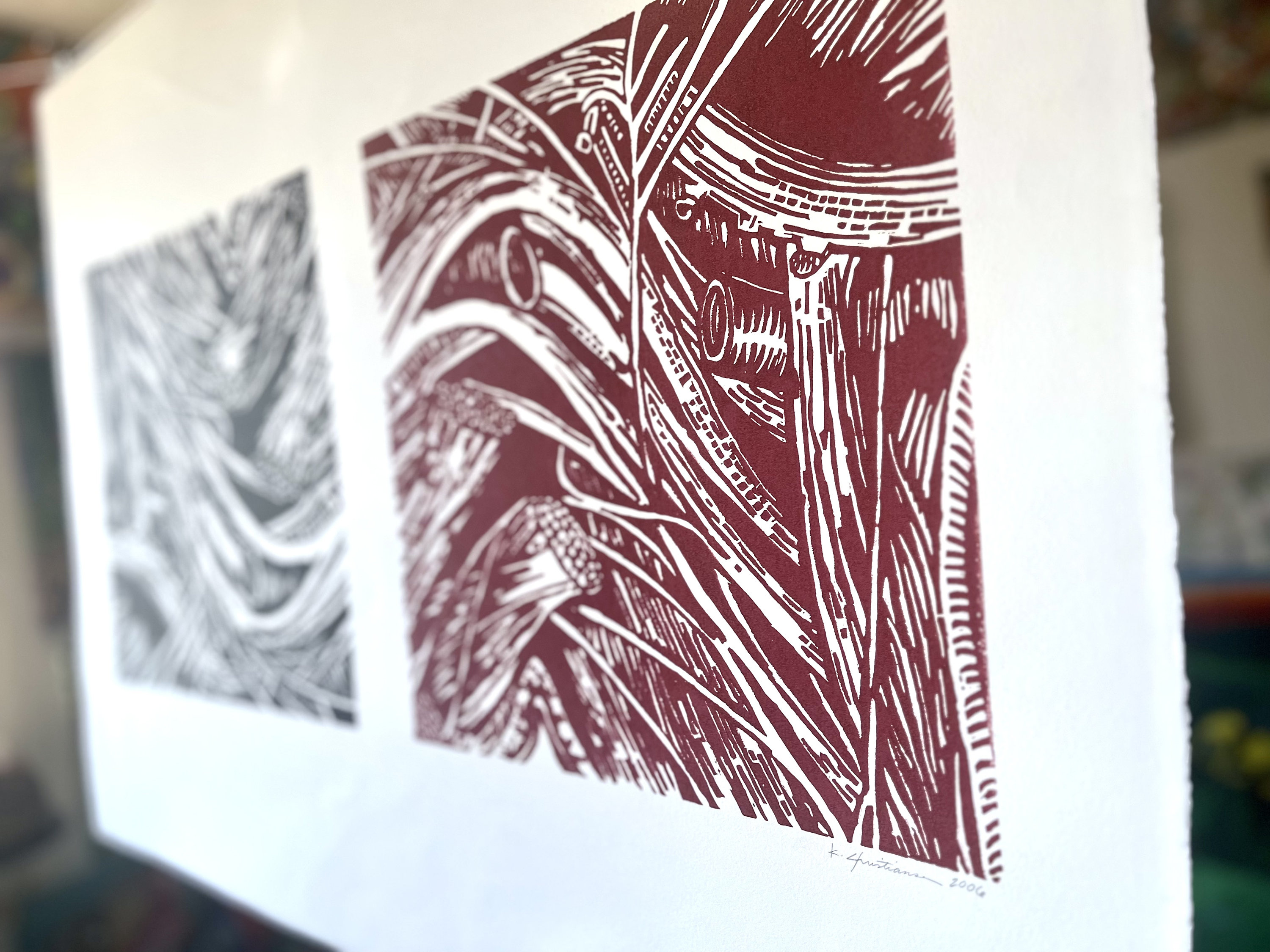 Jugular Linocut Print, Black & Red, Medical Illustration Zoom in ...